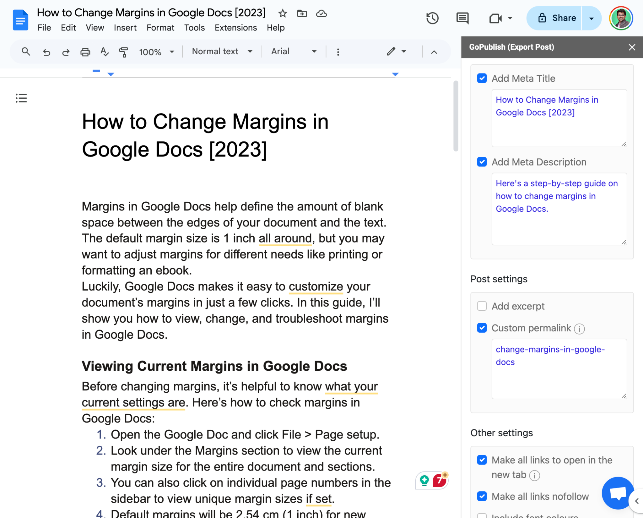 Google Docs To WordPress In 1 Click Without Copy+Paste - GoPublish